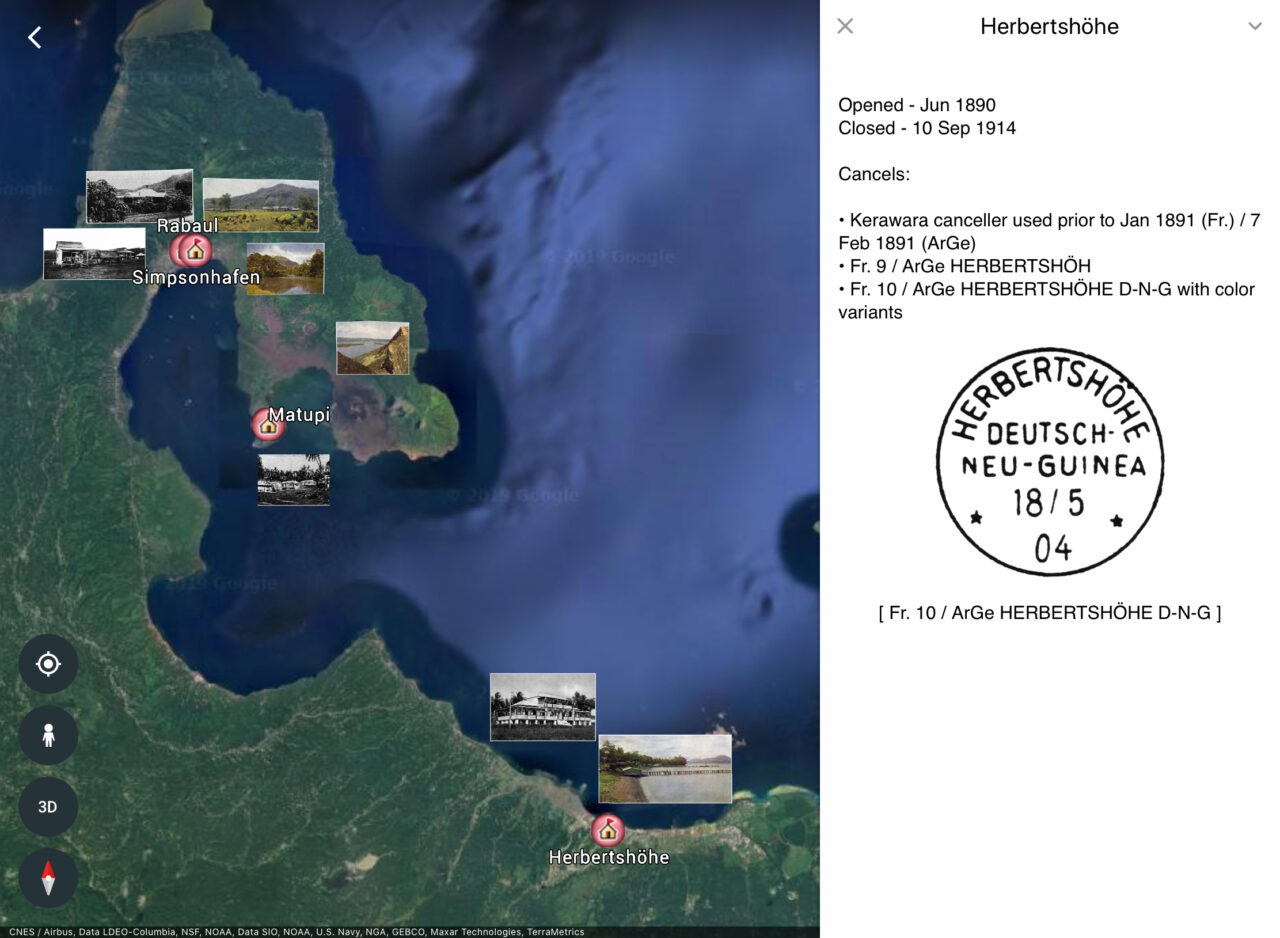 Google Earth Map of Colonial Post Offices | German Colonies Collectors ...